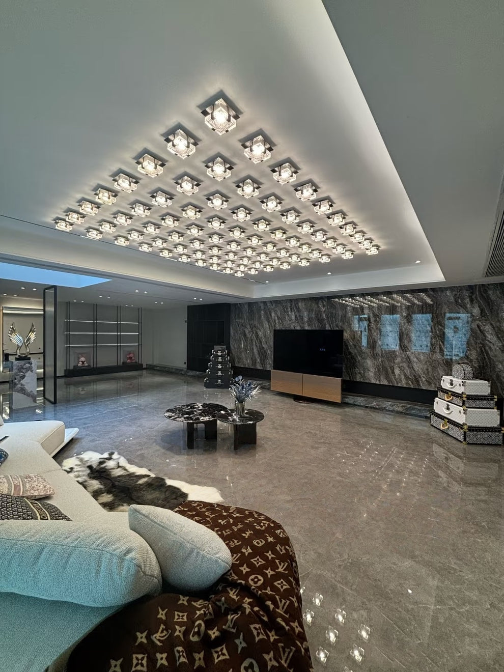 Modern Square Wall Light/Flush Mounted Chandelier – Lyfairs