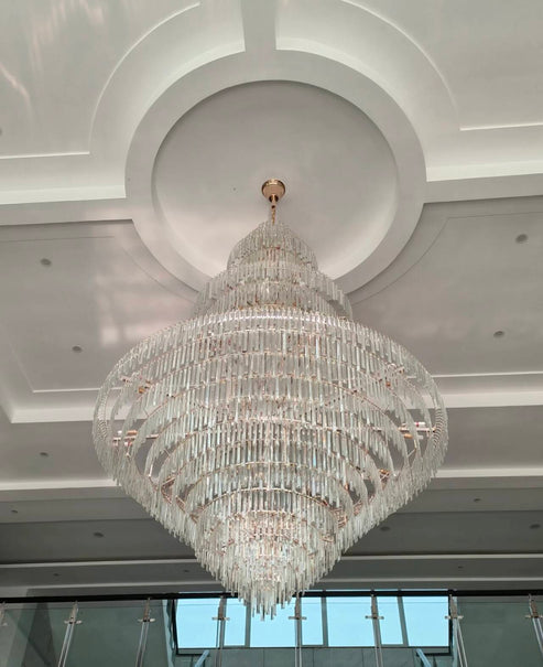 Luxury Multi-tiered Extra Large Crystal Chandelier for Staircase/Foyer ...