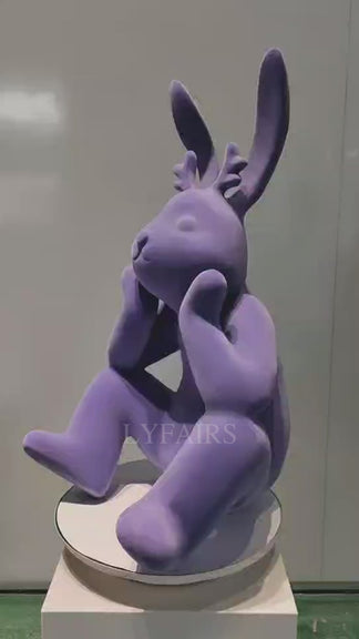 Modern FRP Flocked Purple Rabbit – Lyfairs