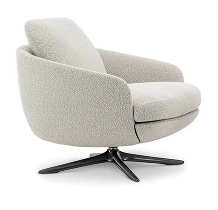 Modern White Revolving Lounge Chair – Lyfairs