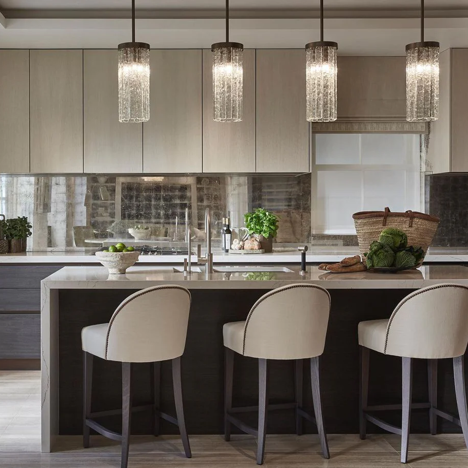 Modern Tiers Frosted Glass Shade Pendant Ceiling Light for Kitchen Isl ...