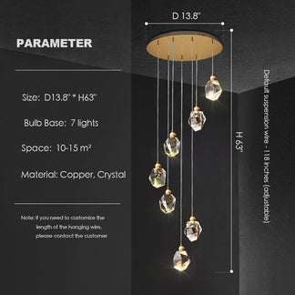 Extra Large Customization Duplex Hall Chandelier 2 Story Foyer Living ...